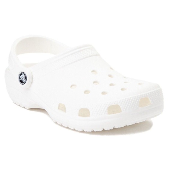 CROCS | Shoes | Crocs White Slides Sandal Unisex Sz W9 M7 Classic ...